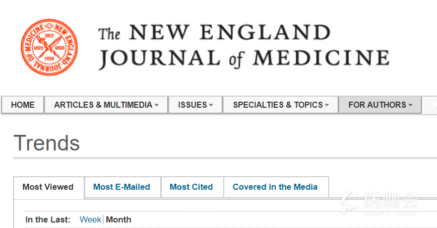 NEJM近期热门盘点：阅读和被引TOP5的文章，不要错过！-研究进展-医咖会
